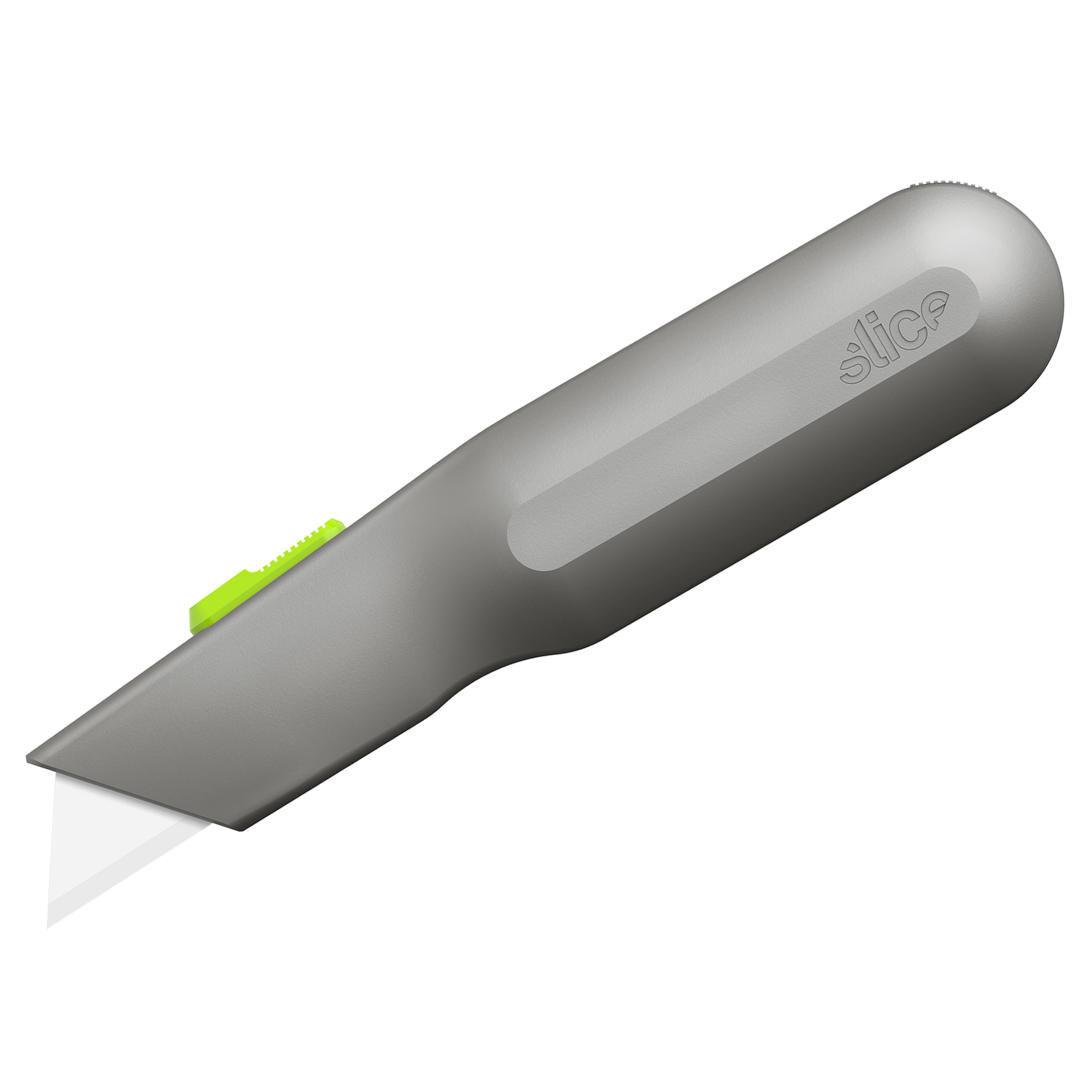 Auto-Retractable Metal-Handle Utility Knife with Pointed Tip Blade – Slice