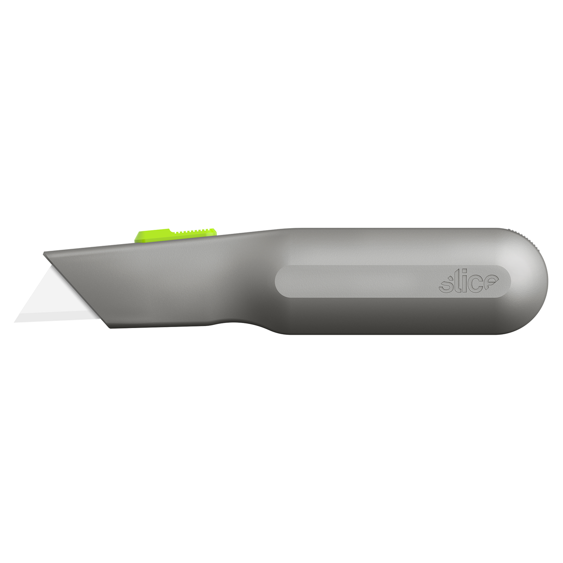 Auto-Retractable Metal-Handle Utility Knife with Pointed Tip Blade – Slice
