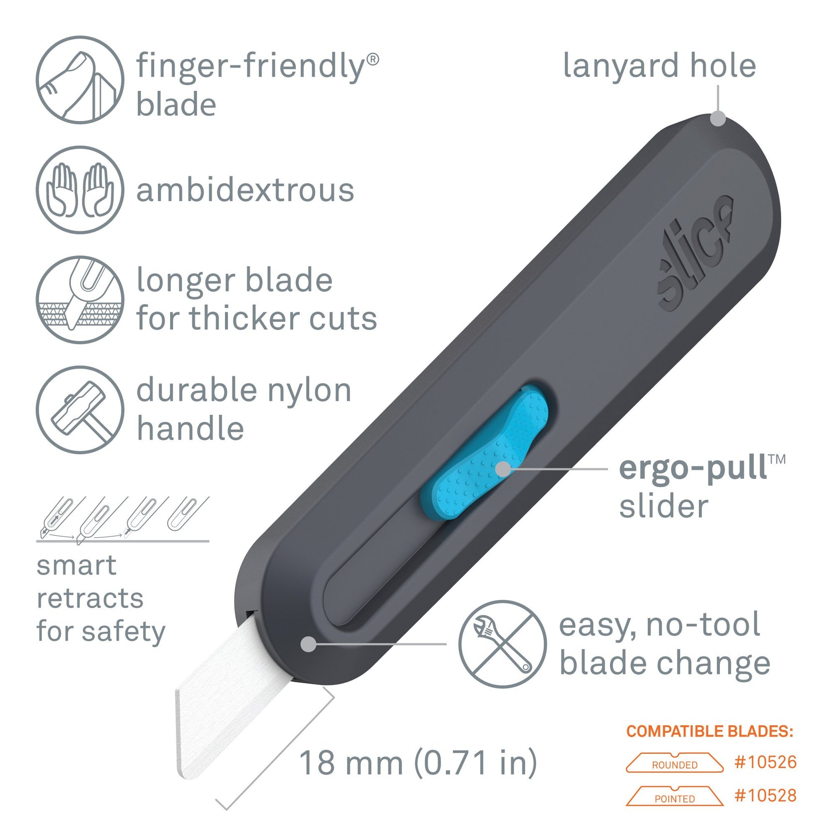 Smart-Retracting Utility Knife | Slice